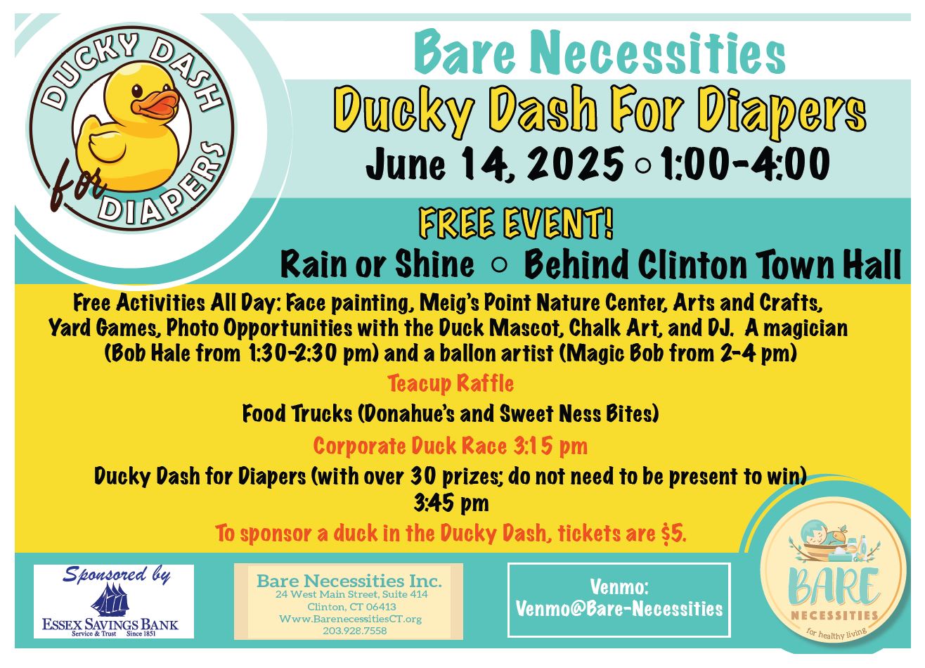 Bare Necessities, Inc 10th Annual Ducky Dip for Diapers Saturday, June ...